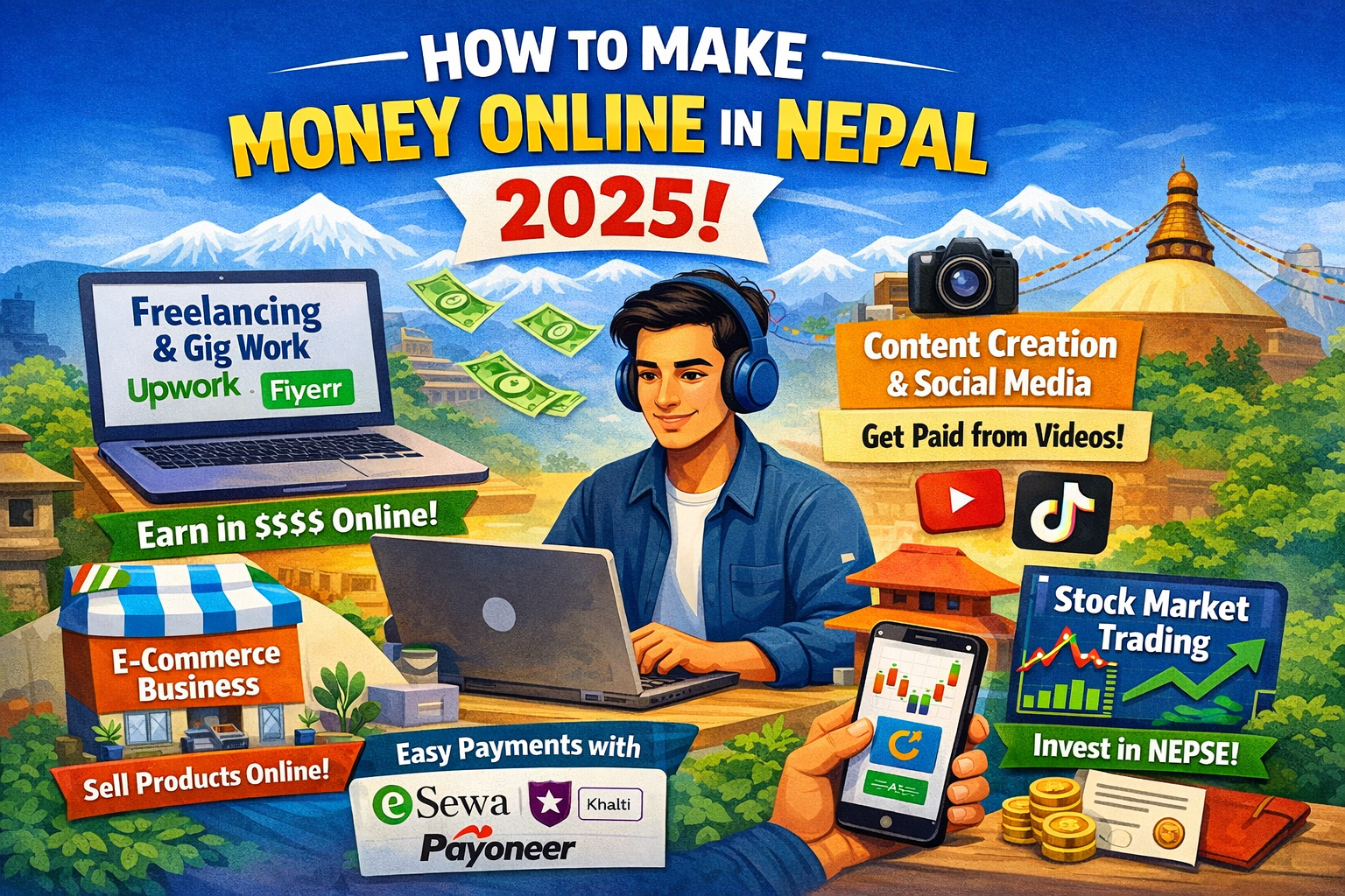 How to Make Money Online in Nepal in 2026: Best Ways to Start Earning ...