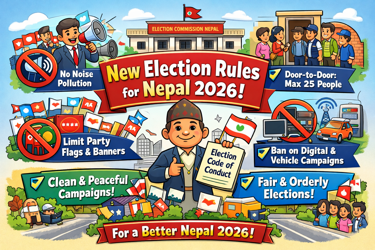 Nepal Election 2026: New Rules Limit Party Flags and Campaign Materials ...